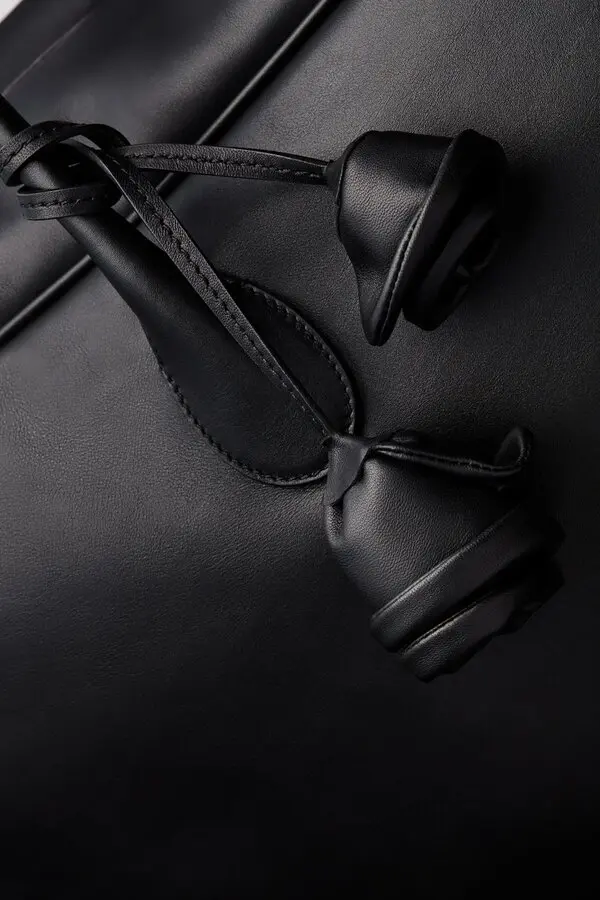 Magda Butrym Brigitte Leather Travel Bag With Flower Charm - Black