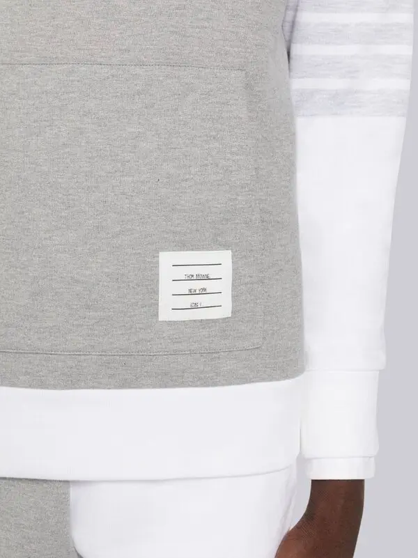Thom Browne Anchor Embroidered Drawstring Hoodie