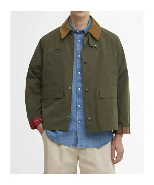 Barbour Corduroy Collar Plaid Lined Jacket
