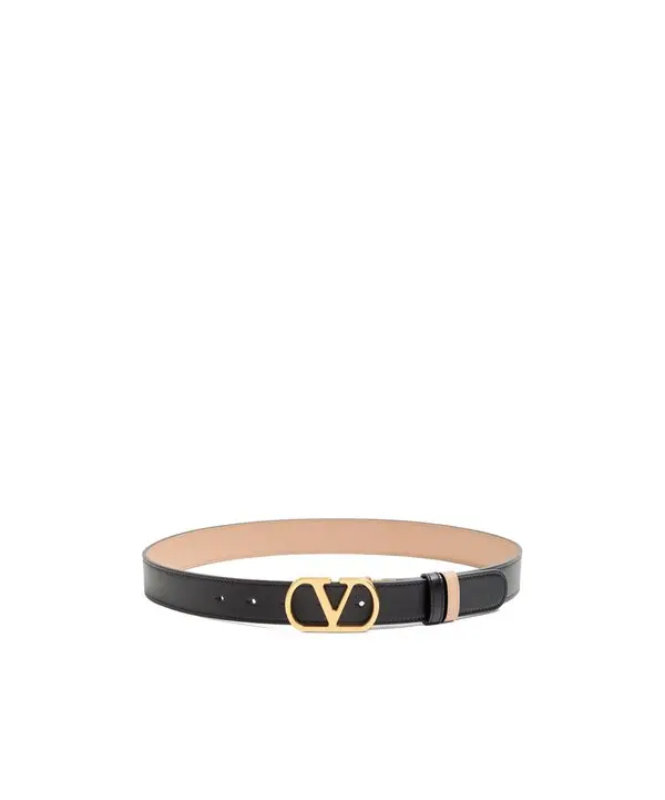 Valentino Garavani Vlogo Signature Reversible Belt - Nude