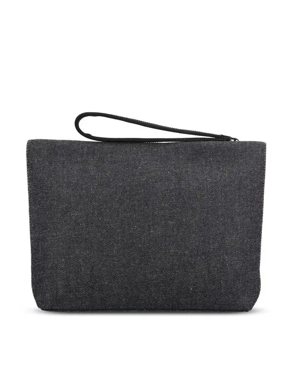 Givenchy Paris Logo Printed Zipped Clutch Bag