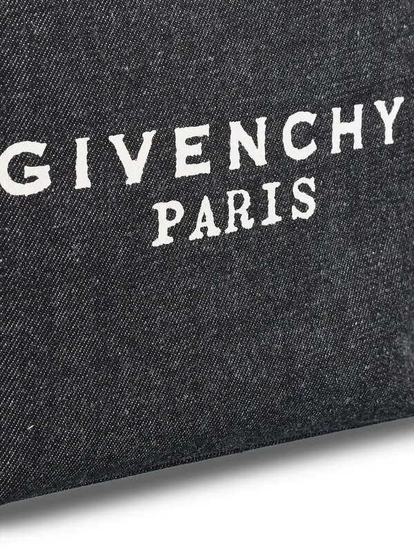 Givenchy Paris Logo Printed Zipped Clutch Bag