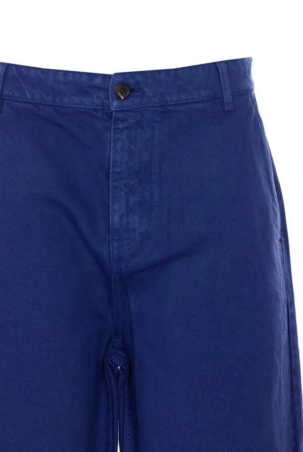 Miu Miu Logo Embroidered Straight Leg Trousers