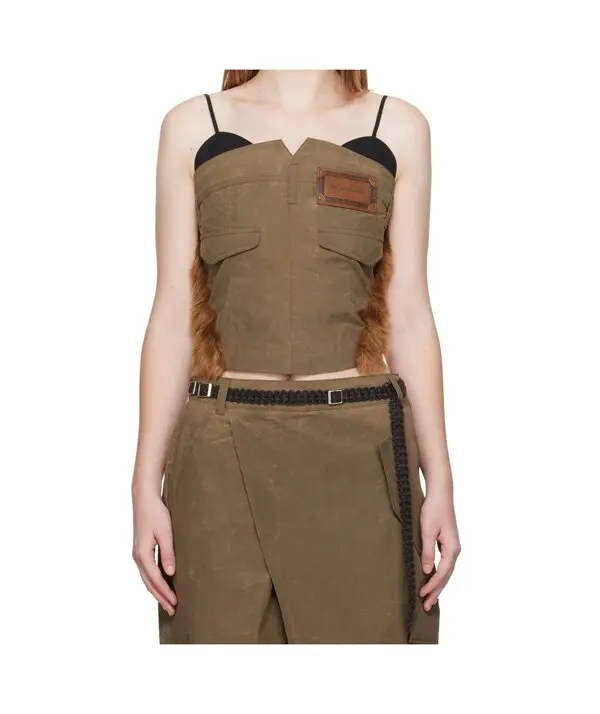 Andersson Bell Cropped Bustier Top