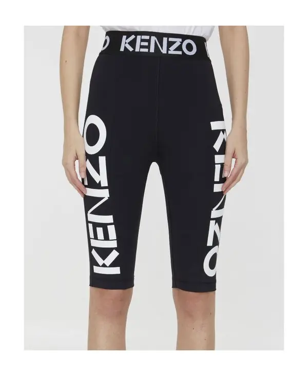 Kenzo Logo Printed Knee-length Athletic Shorts