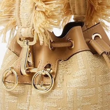 Fendi Mon Tresor Ff Jacquard Drawstring Bucket Bag