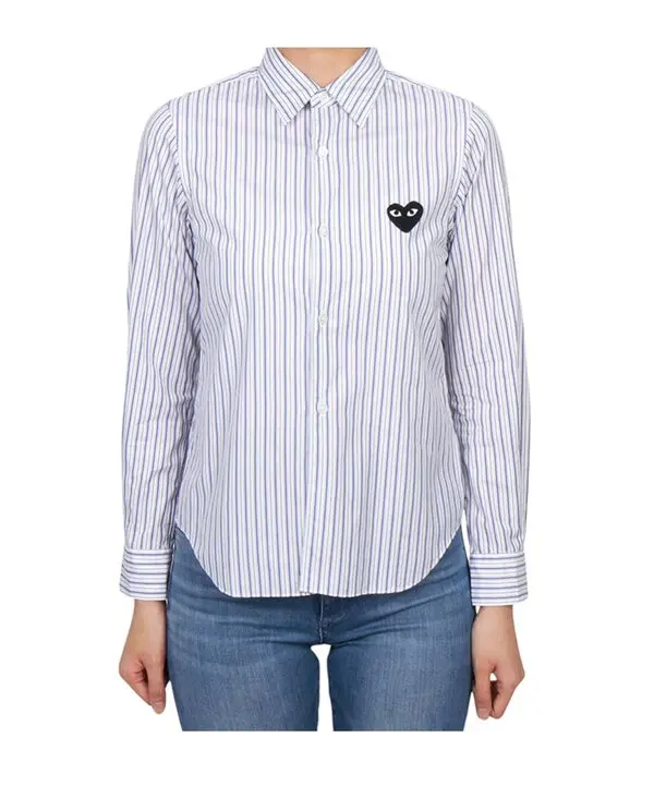 Play Comme Des Garcon Striped Long Sleeve Shirt