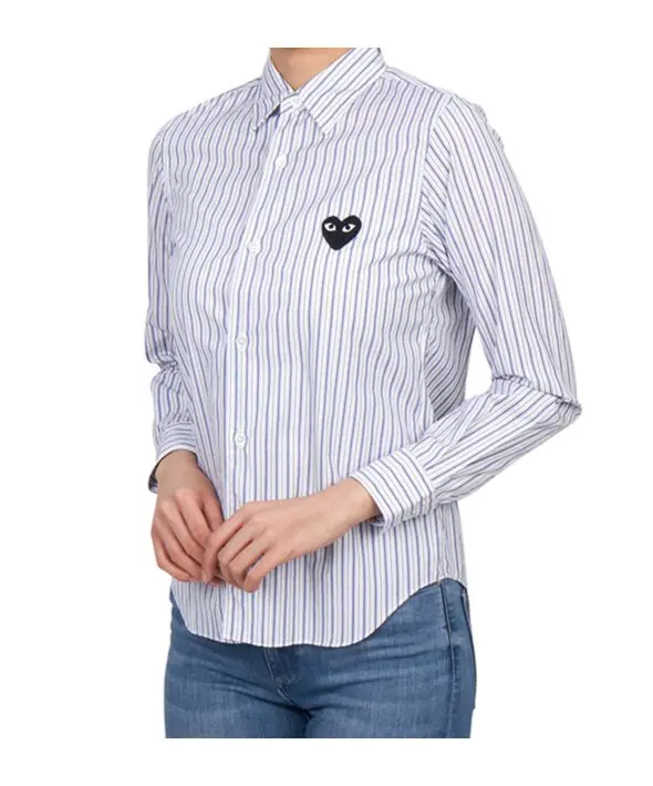 Play Comme Des Garcon Striped Long Sleeve Shirt
