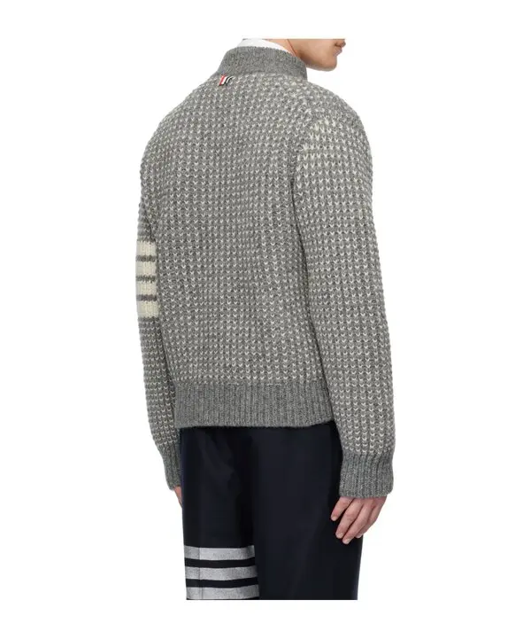 Thom Browne 4-bar Chunky-knit Bomber Jacket
