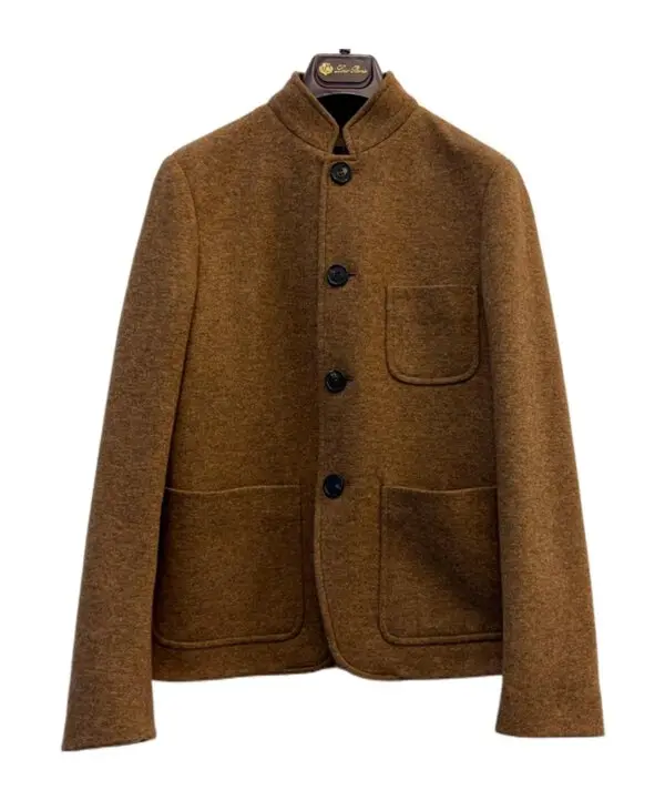 Loro Piana Long-sleeved Stand Collar Jacket - Brown