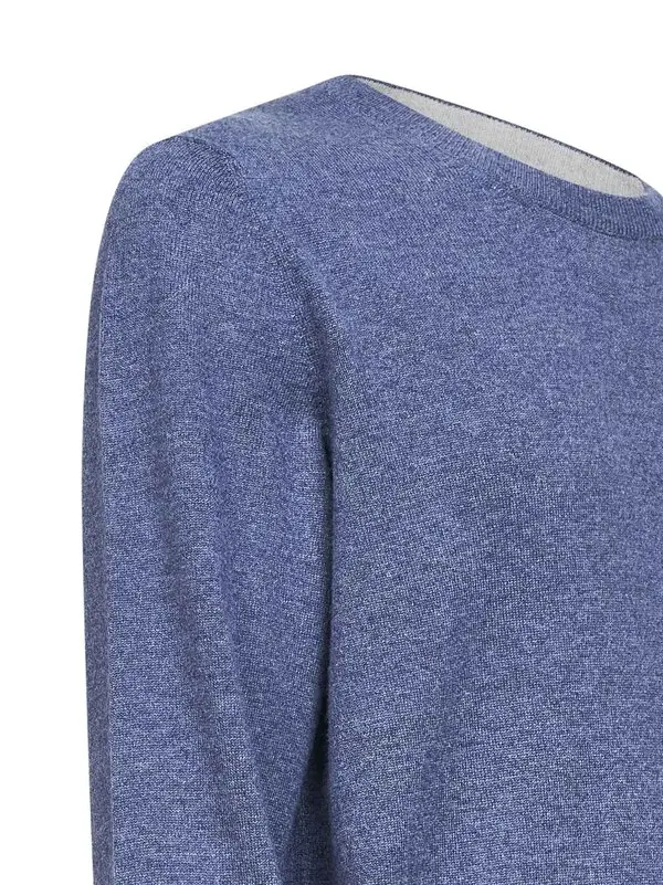 Brunello Cucinelli Crewneck Knitted Jumper - Blue