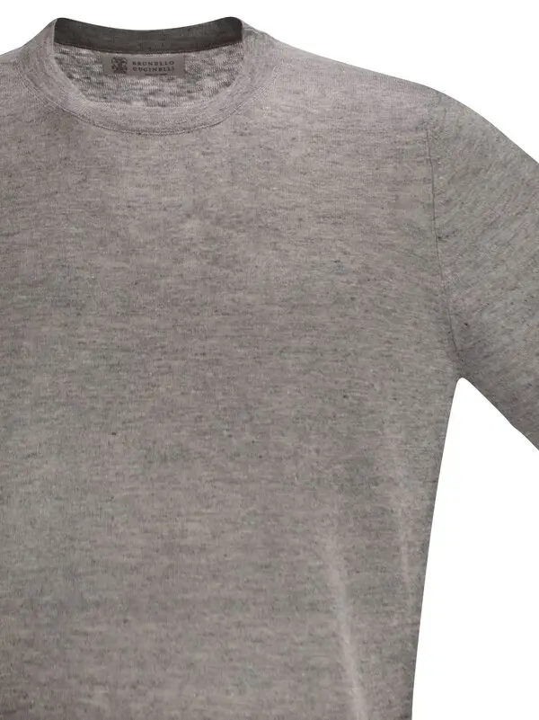 Brunello Cucinelli Crew-neck Short-sleeve T-shirt - Gray