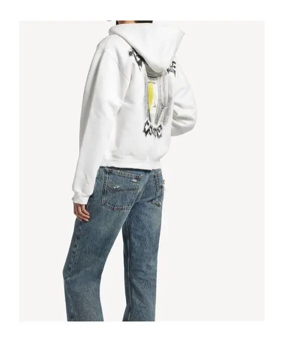 Balenciaga Zip-up Hoodie With Salon De Couture Artwork - White