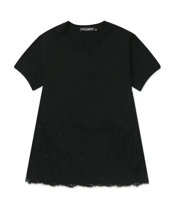 Dolce & Gabbana Short Sleeve Lace T-shirt