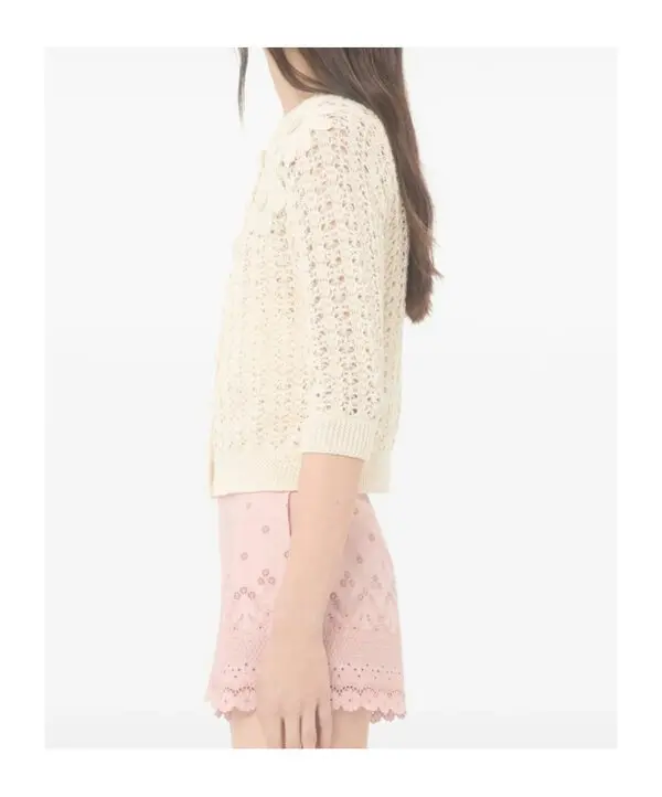 Valentino Garavani Embroidered Round Neck Cardigan