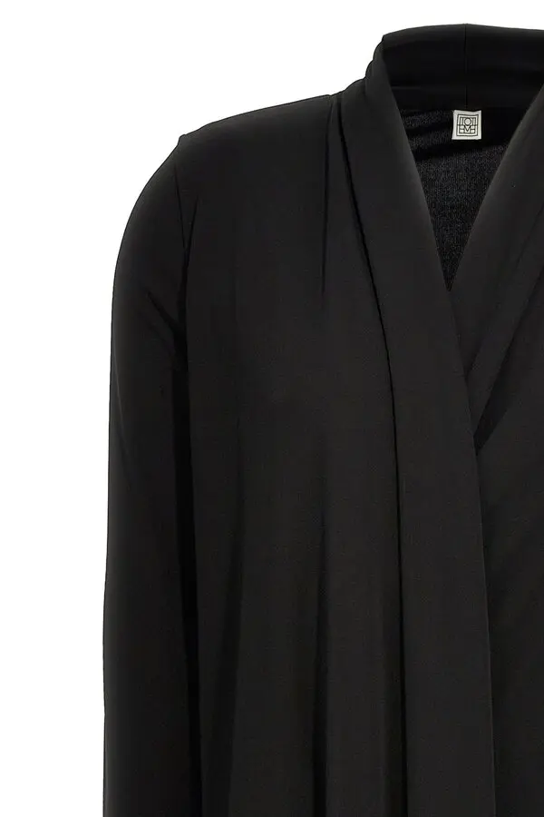 TOTEME Overlapped Jersey Scarf Dress