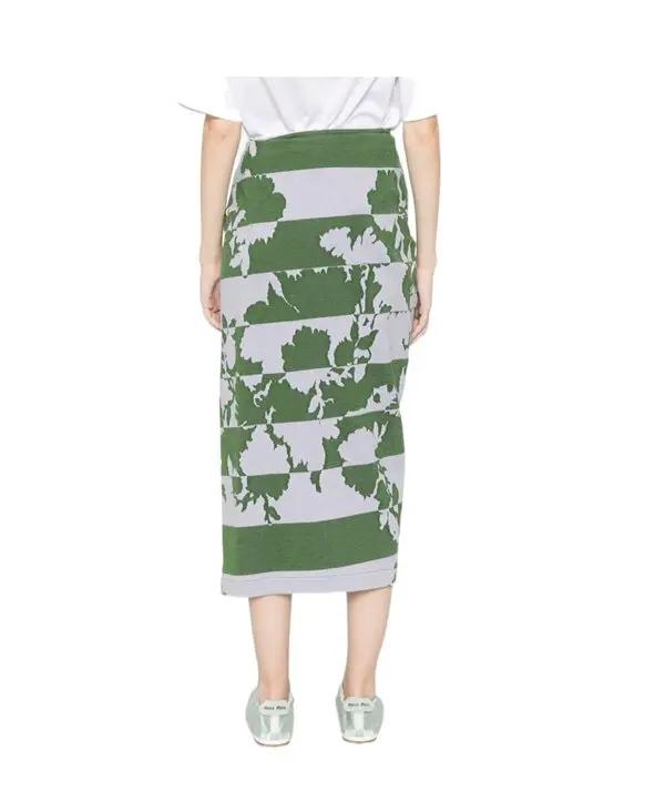 Dries Van Noten Printed Midi Skirt