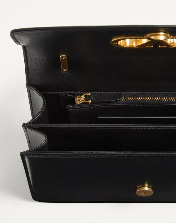 Valentino Garavani Vain Foldover Shoulder Bag - Black