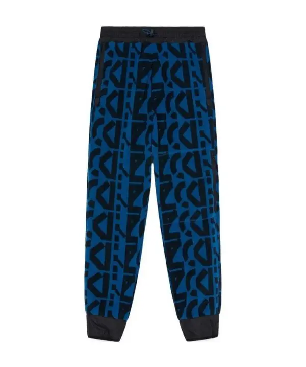 Kenzo Monogram-print Fleece Track Pants - Black