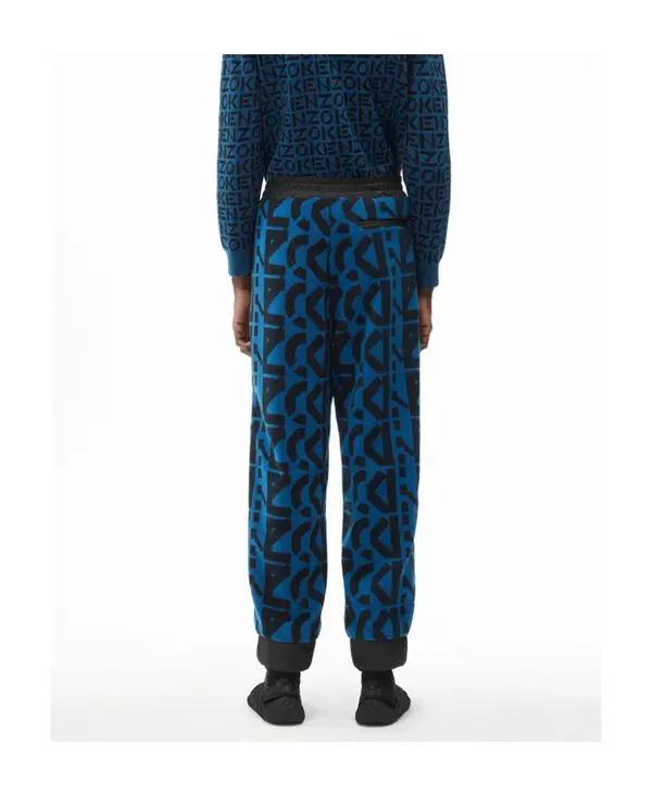 Kenzo Monogram-print Fleece Track Pants - Black