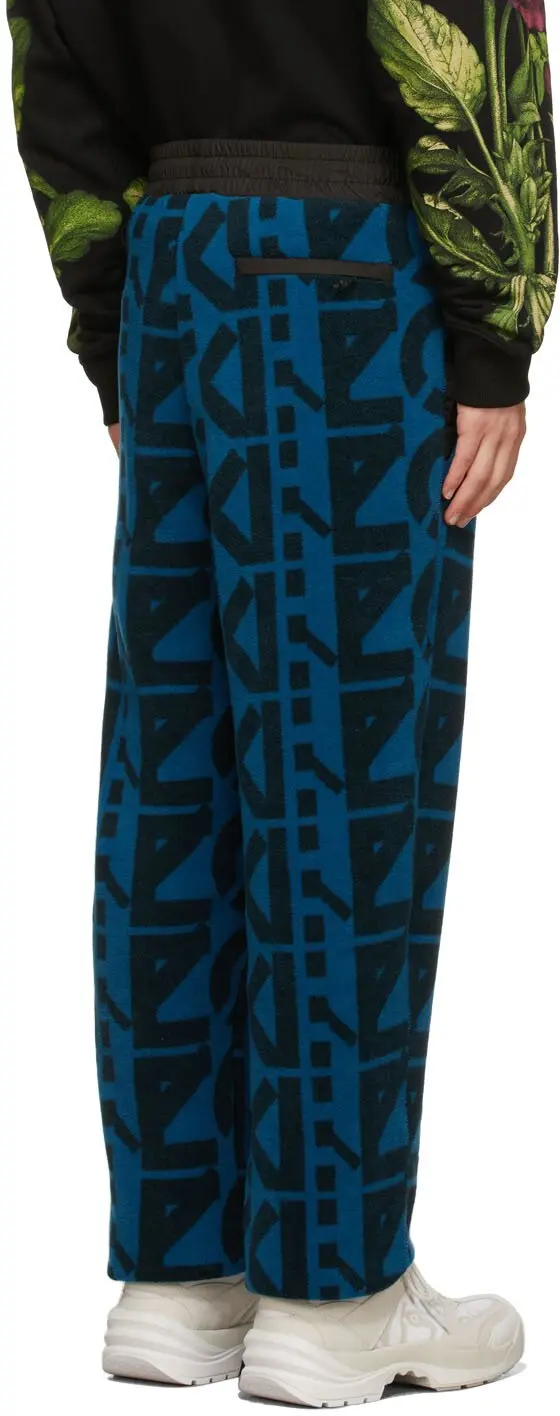 Kenzo Monogram-print Fleece Track Pants - Black