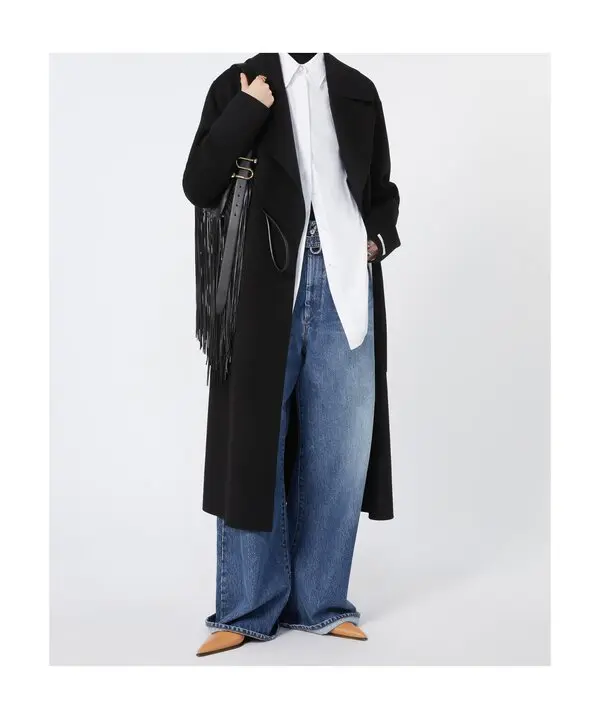 Sportmax Abate Belted Wool Coat - Black