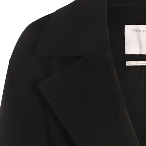 Sportmax Abate Belted Wool Coat - Black