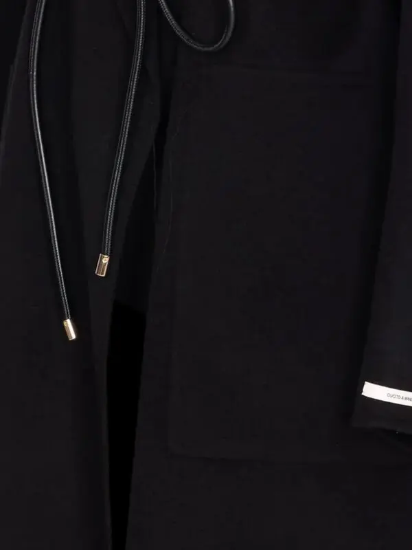 Sportmax Abate Belted Wool Coat - Black