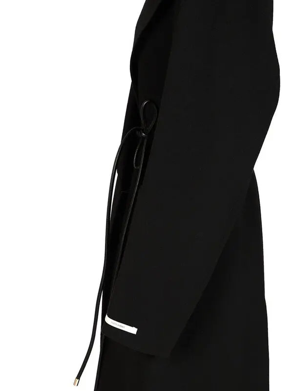 Sportmax Abate Belted Wool Coat - Black