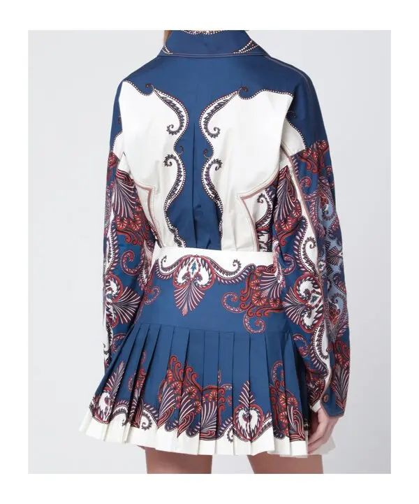 Farm Rio Arabesque Print Long Sleeve Shirt