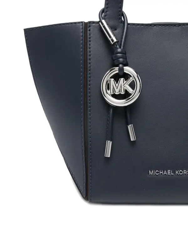Michael Kors Logo Charm Top Handle Bag - Black