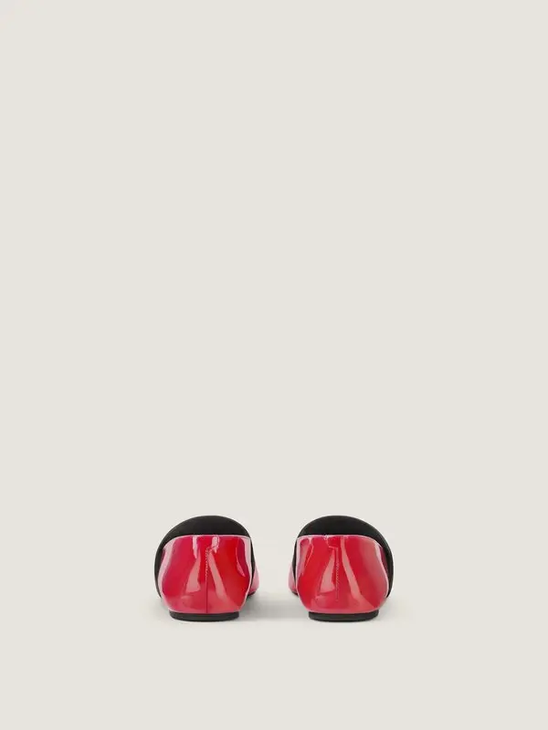 Givenchy Shiny Logo Strap Ballet Flats - Red