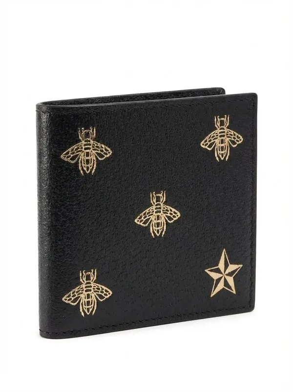 Gucci Bee Star Two-fold Wallet - Black