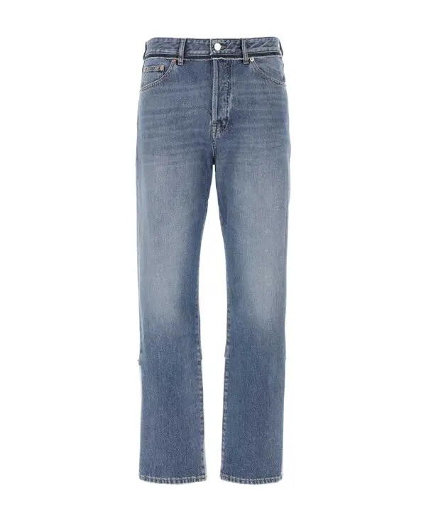 Valentino Garavani Logo Patch Straight Leg Jeans