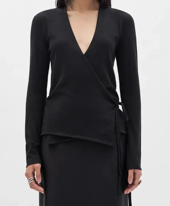 ANN DEMEULEMEESTER V-neck Wrap Cardigan