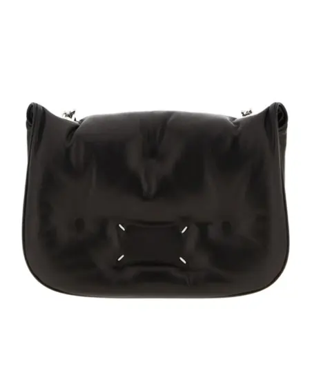 MAISON MARGIELA Glam Slam Flap Quilted Mini Bag - Black