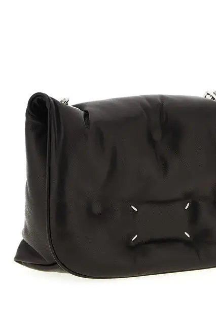 MAISON MARGIELA Glam Slam Flap Quilted Mini Bag - Black