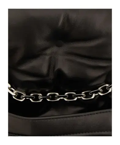 MAISON MARGIELA Glam Slam Flap Quilted Mini Bag - Black