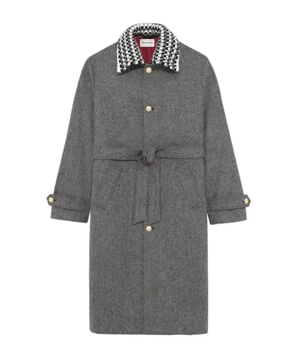 Drole De Monsieur Drôle De Le Manteau Tweed Overcoat