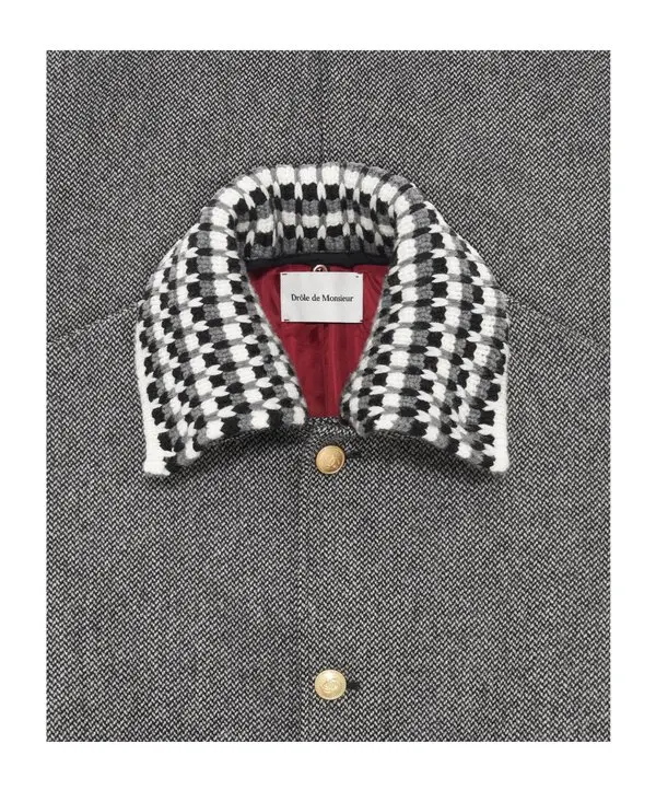 Drole De Monsieur Drôle De Le Manteau Tweed Overcoat