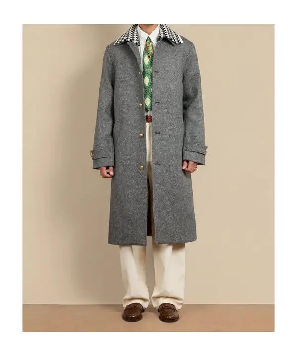 Drole De Monsieur Drôle De Le Manteau Tweed Overcoat
