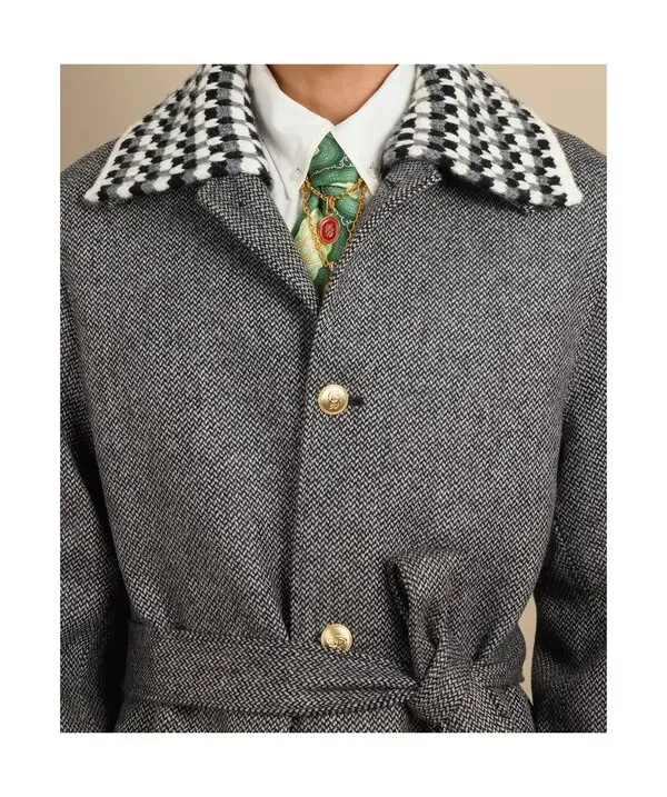 Drole De Monsieur Drôle De Le Manteau Tweed Overcoat