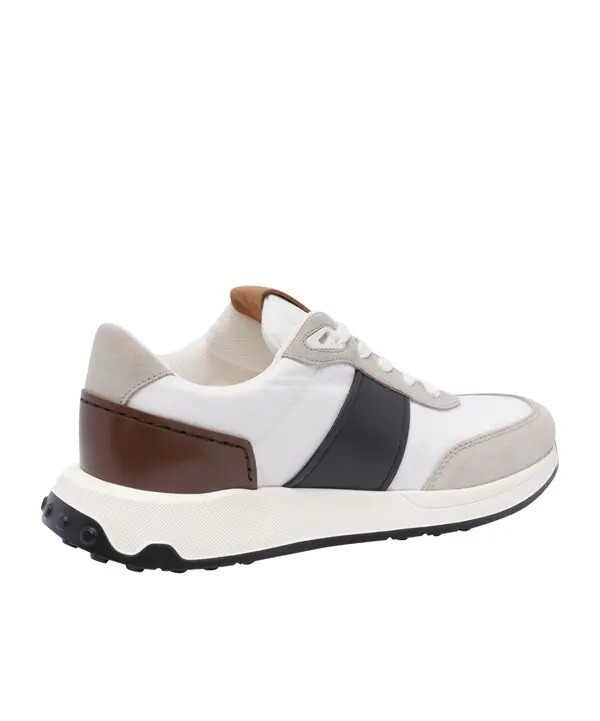 TOD'S Lace-up Color-blocked Sneakers - White