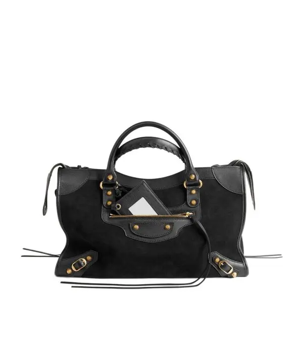 Balenciaga Studded Zip-detail Shoulder Bag