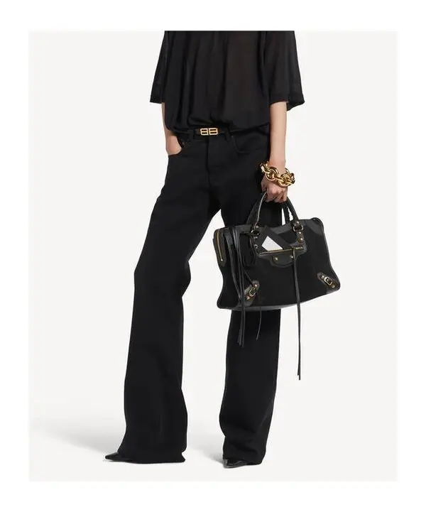 Balenciaga Studded Zip-detail Shoulder Bag