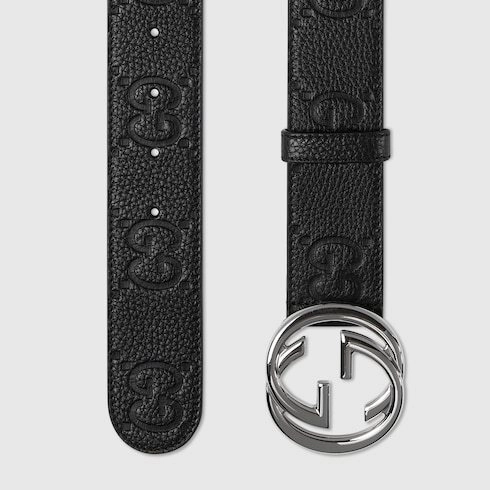 Gucci Logo Plaque Buckled Belt