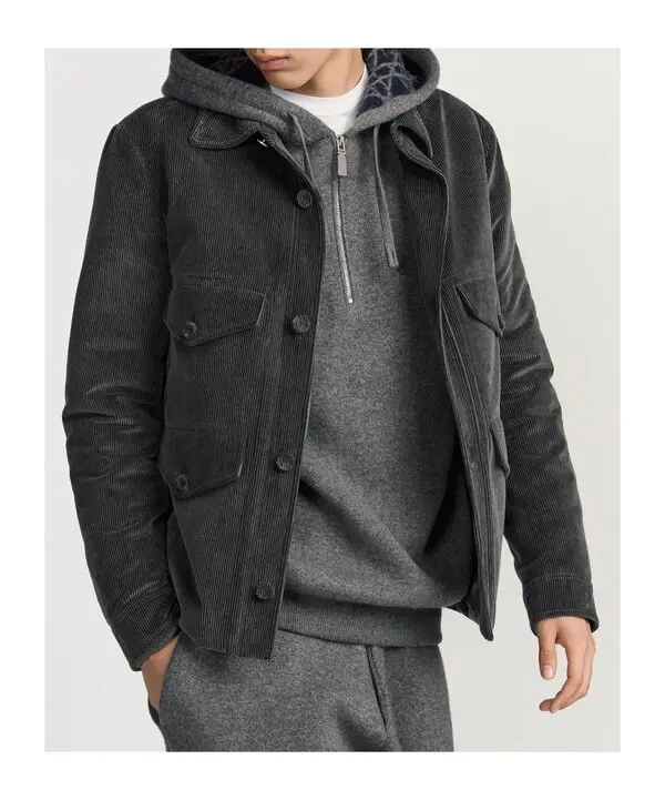 Dior Icons Safari Jacket In Corduroy - Grey