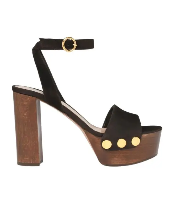 GIANVITO ROSSI Ardea Studded Platform Sandals - Black
