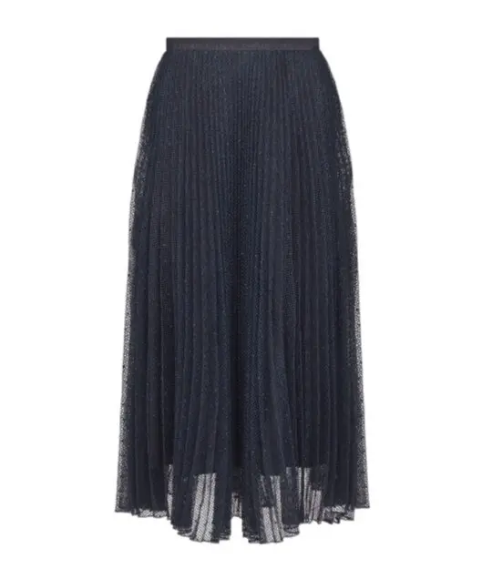 Dior Pleated Tulle Skirt With Polka Dot Overlay