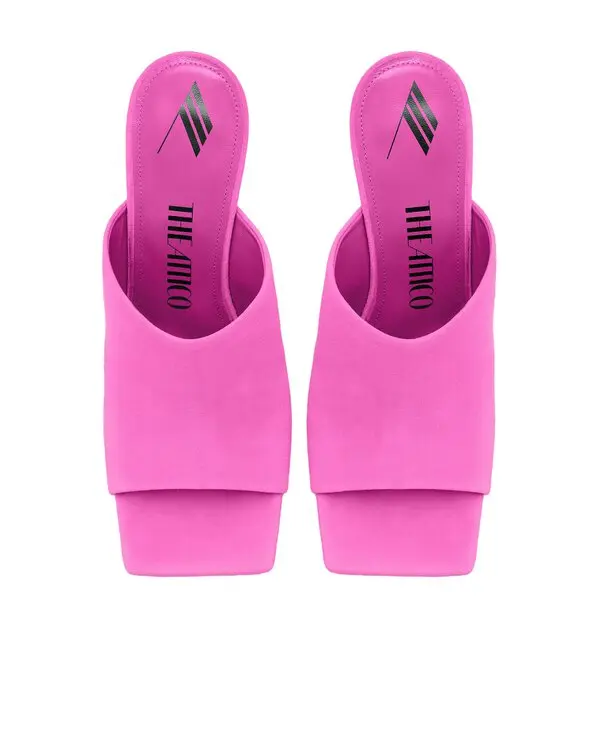 Attico Cheope Mules With Sculptural Heel - Pink
